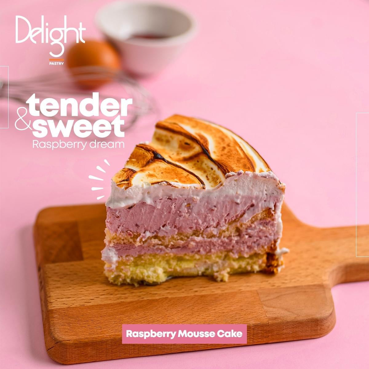 Raspberry mousse cake – Delight
